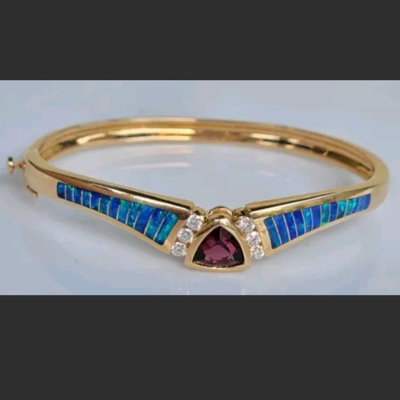 Kabana | Jewelry | Kabana 4k Gold Bracelet Opal Diamond Estate | Poshmark